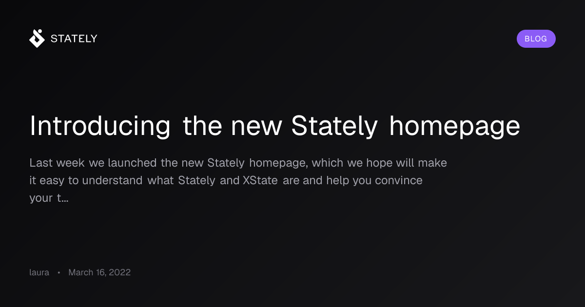 Introducing the new Stately homepage