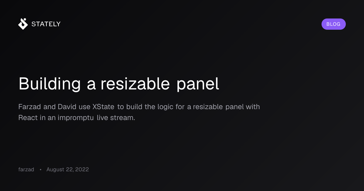 Building a resizable panel
