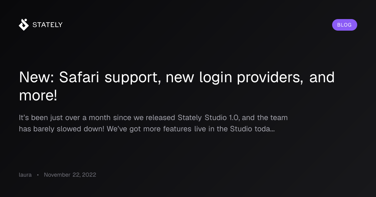 New: Safari support, new login providers, and more!
