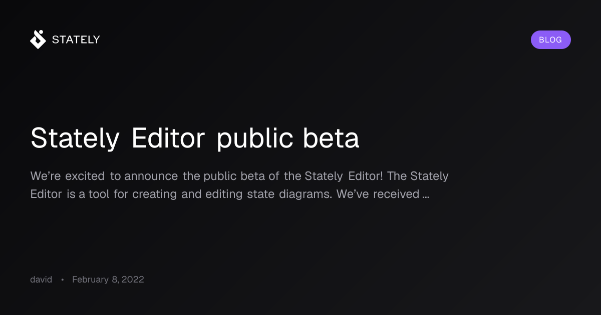 Stately Editor public beta
