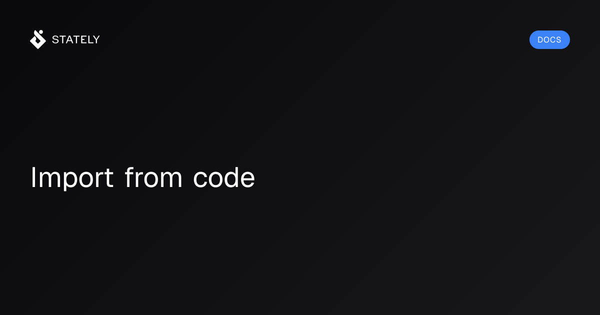 Import from code